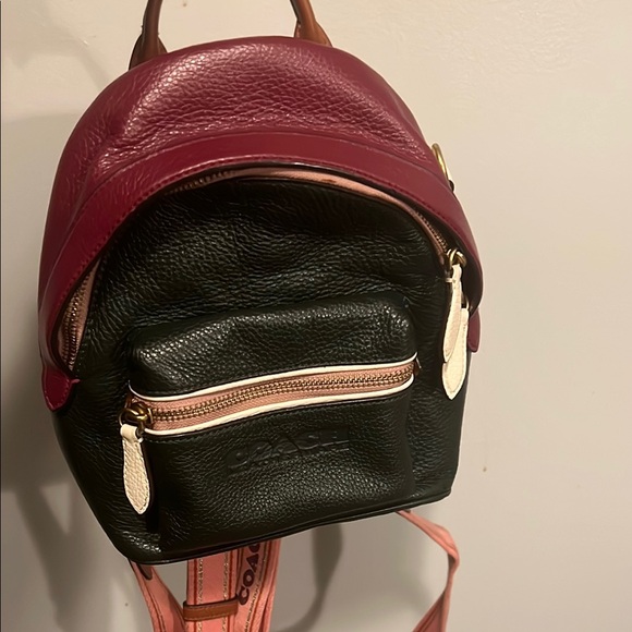 Coach | Bags | Coach Black And Red Backpack Modern Design | Poshmark